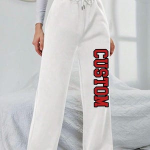 Custom College, Team, Cheer, Sorority Varsity Straight Leg Sweatpants ...