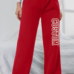 Custom College, Team, Cheer, Sorority Varsity Straight Leg Sweatpants ...