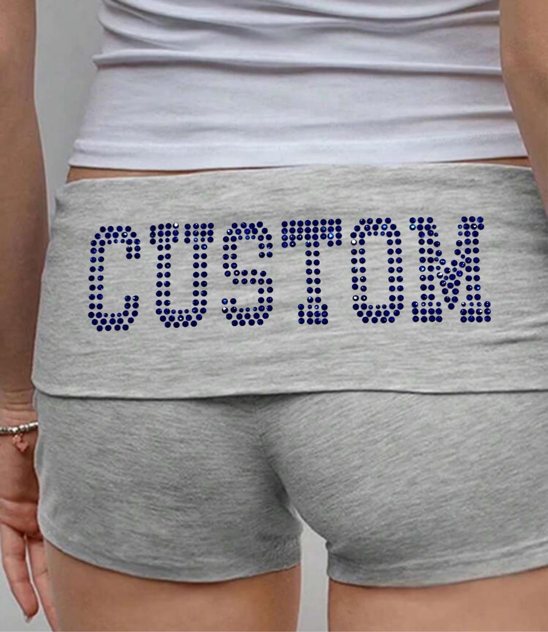 Custom College, Team, Camp, Company Apparel Rhinestone Foldover Mini ...