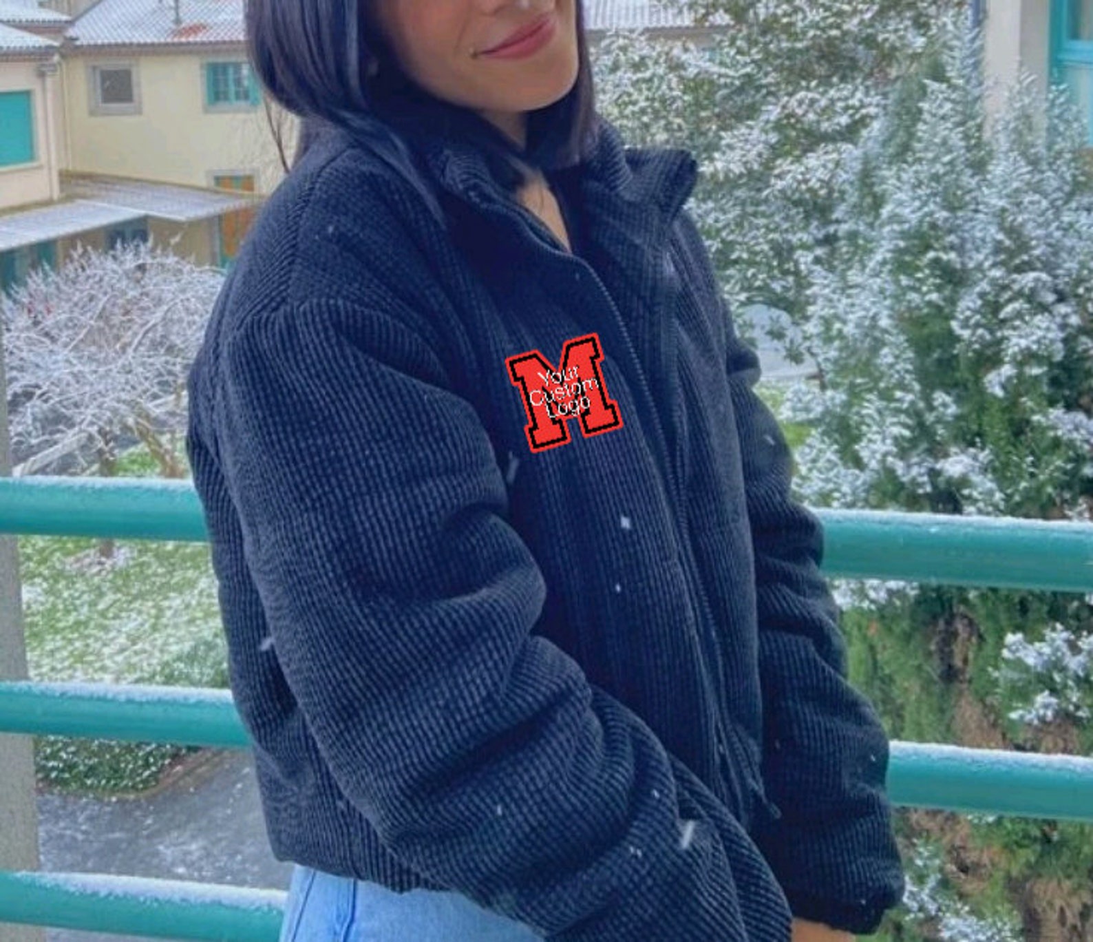 Custom College Team or Your Logo Personalized Cropped White - Etsy