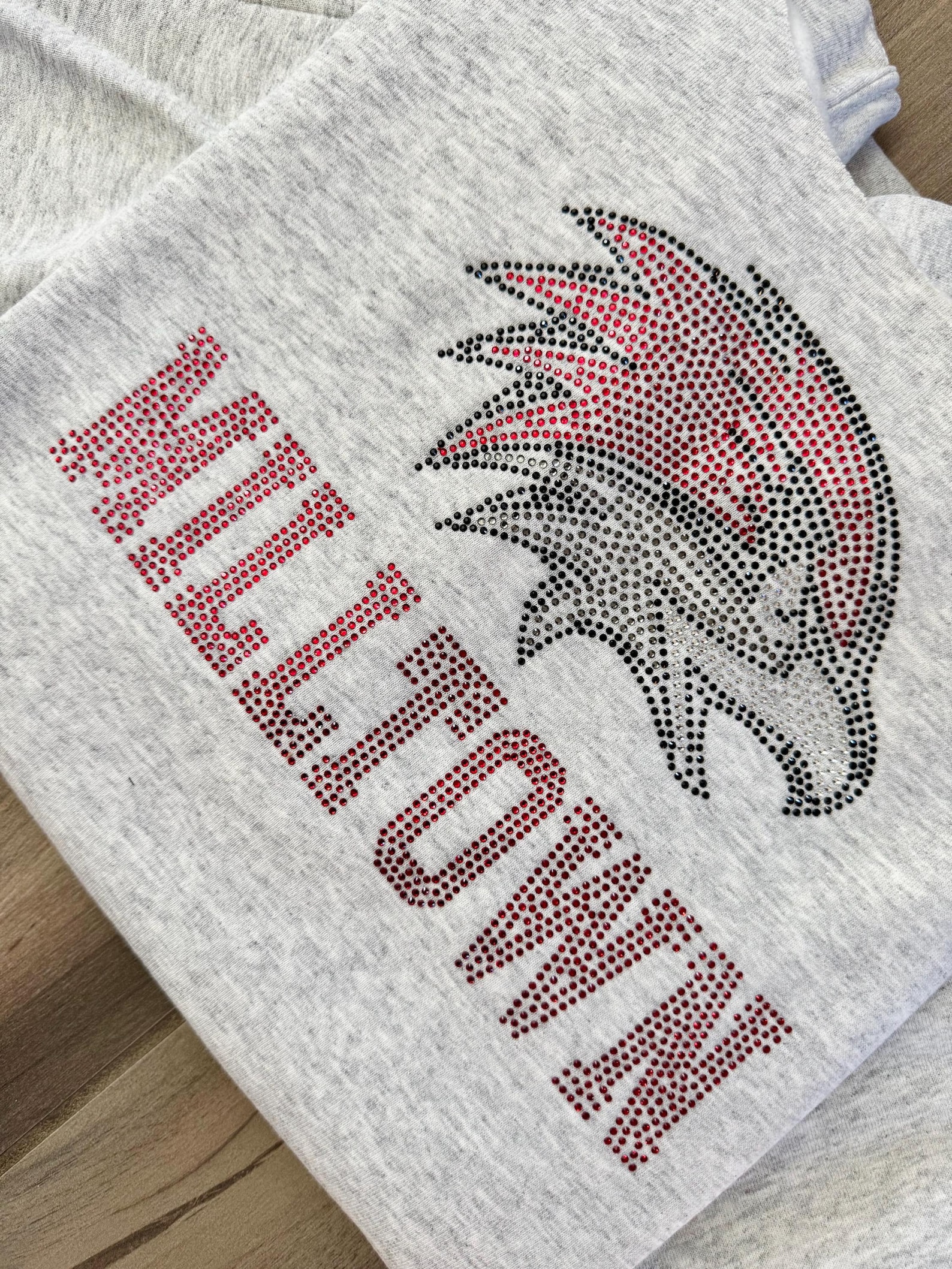 Custom College, Team Company Camp Apparel Rhinestone Logo Crewneck ...