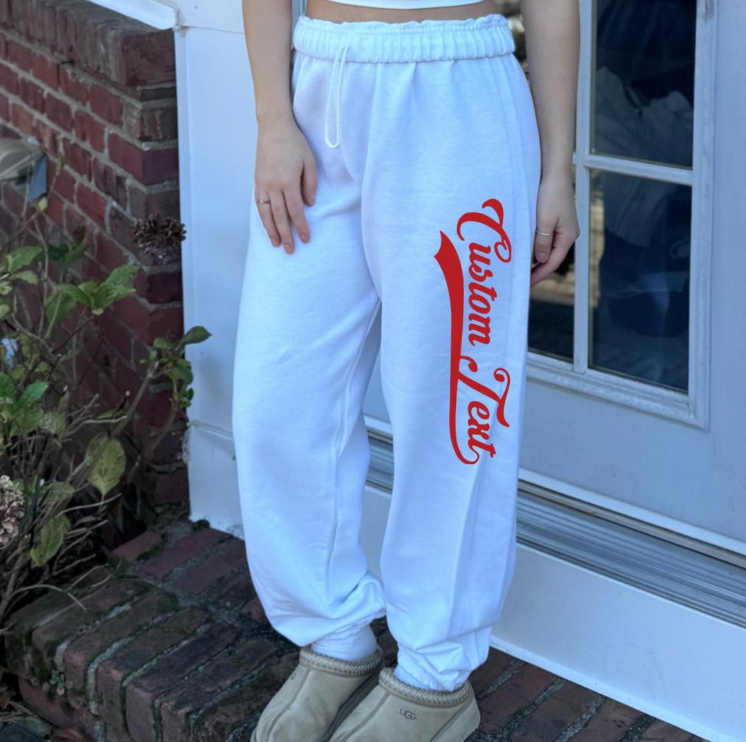 Custom College Apparel Underline Script Sweatpants, Bed Decorating Gift ...