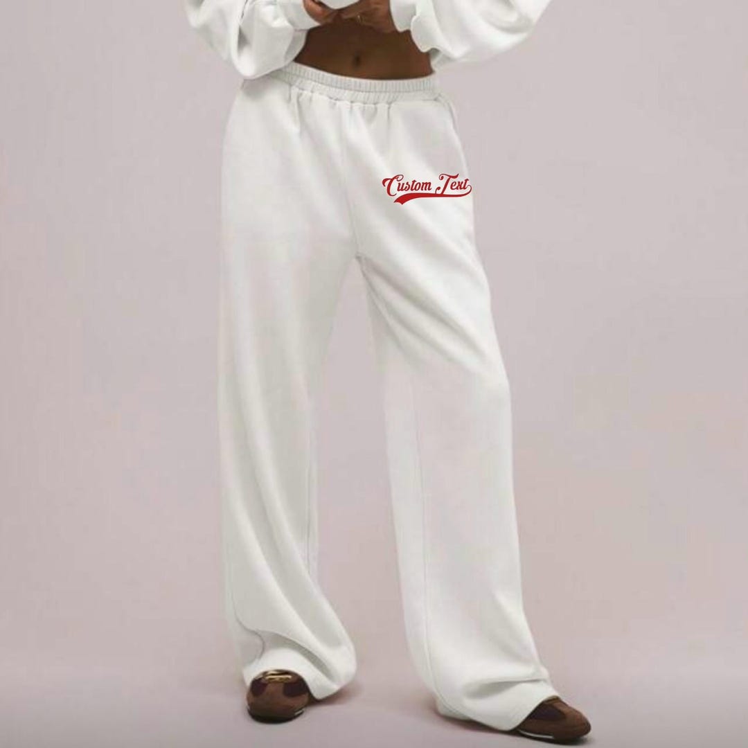 Custom College Apparel Underline Script Straight Leg Sweatpants, Bed ...