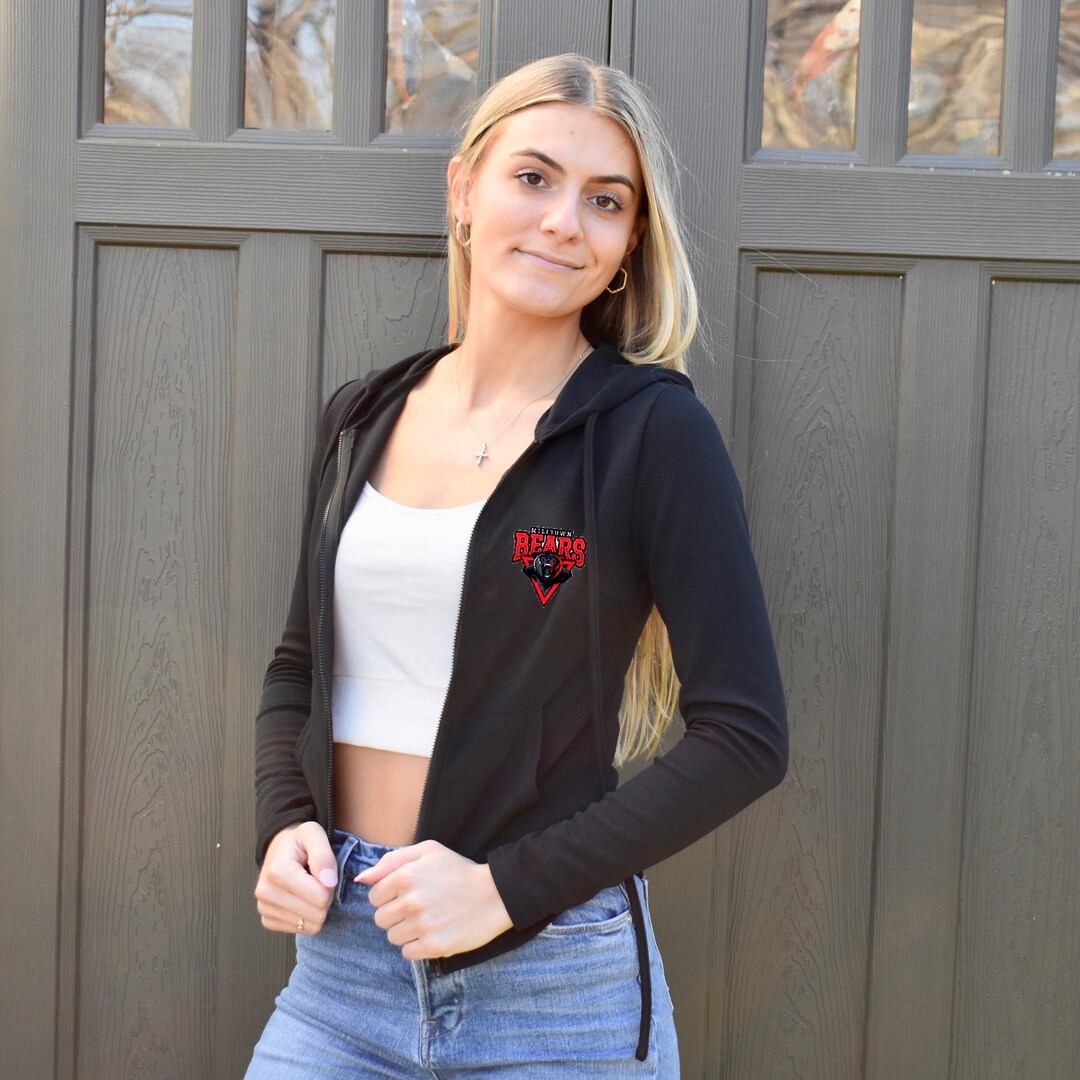 Custom College, Team, Camp, or Your Company Logo Personalized Black Zip ...