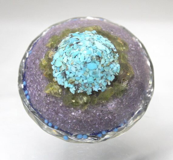 Orgone Palm Stone Gem Generator Orgone Collector Turquoise | Etsy