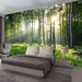Custom Photo Wallpaper 3D Green Forest Nature Landscape Large Murals ...