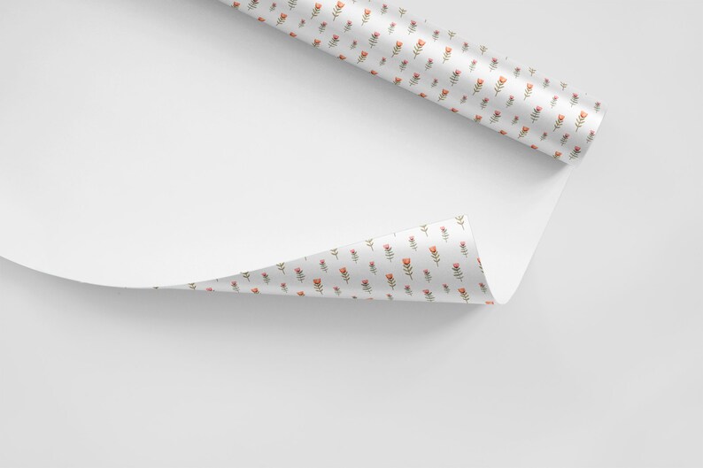 Lttle Red Flowers | Removable Wallpaper | Pattern #101 - Etsy