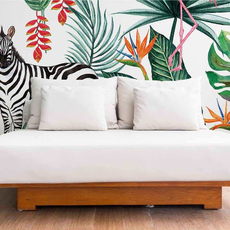 Safari Leaf Wallpaper - Etsy