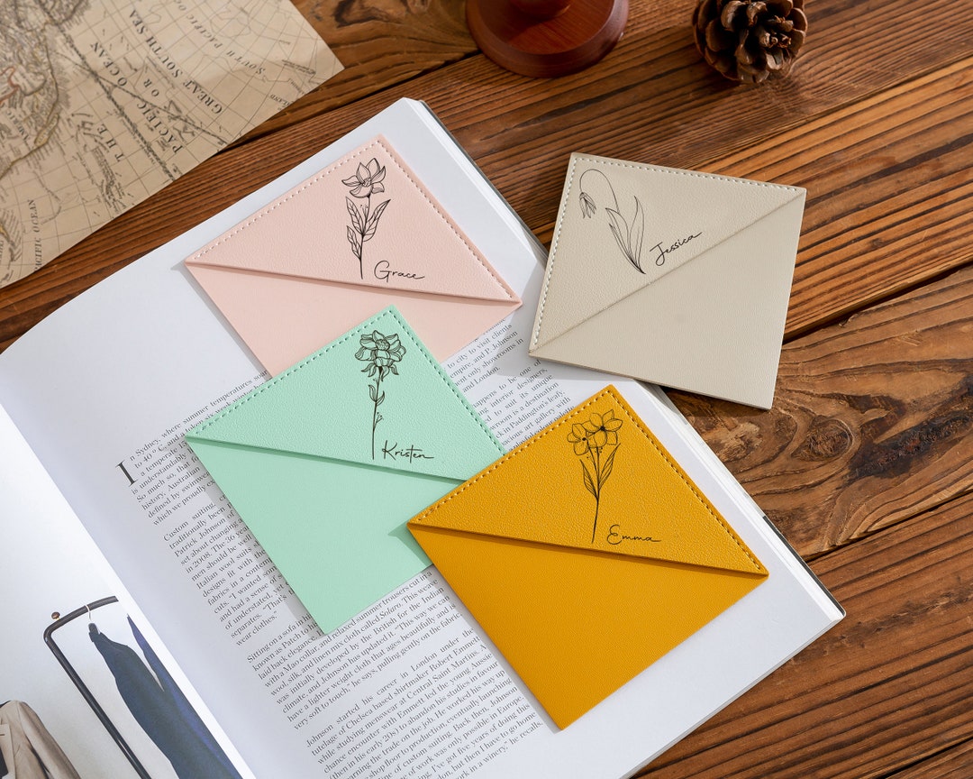 Personalized Leather Bookmark,library Bookmark,personalized Gifts ...