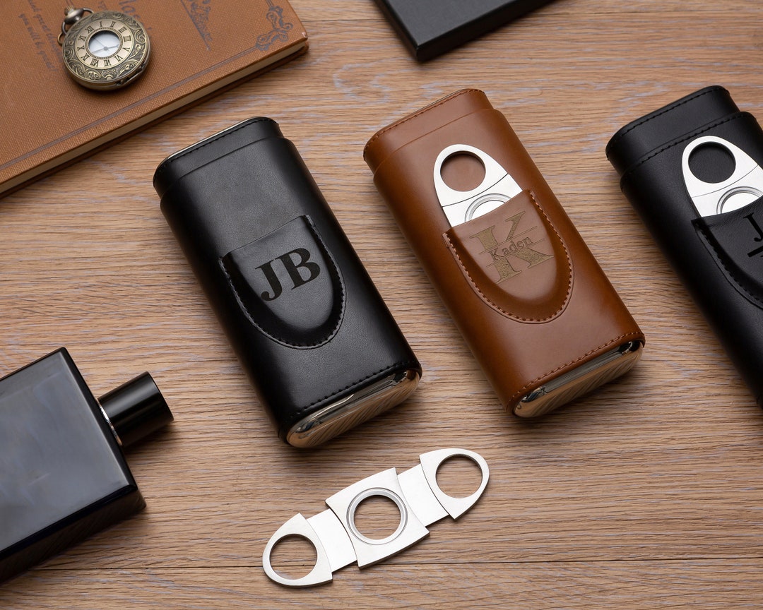 Custom Cigar Travel Case,leather Cigar Case,gifts for Dad,bachelor ...