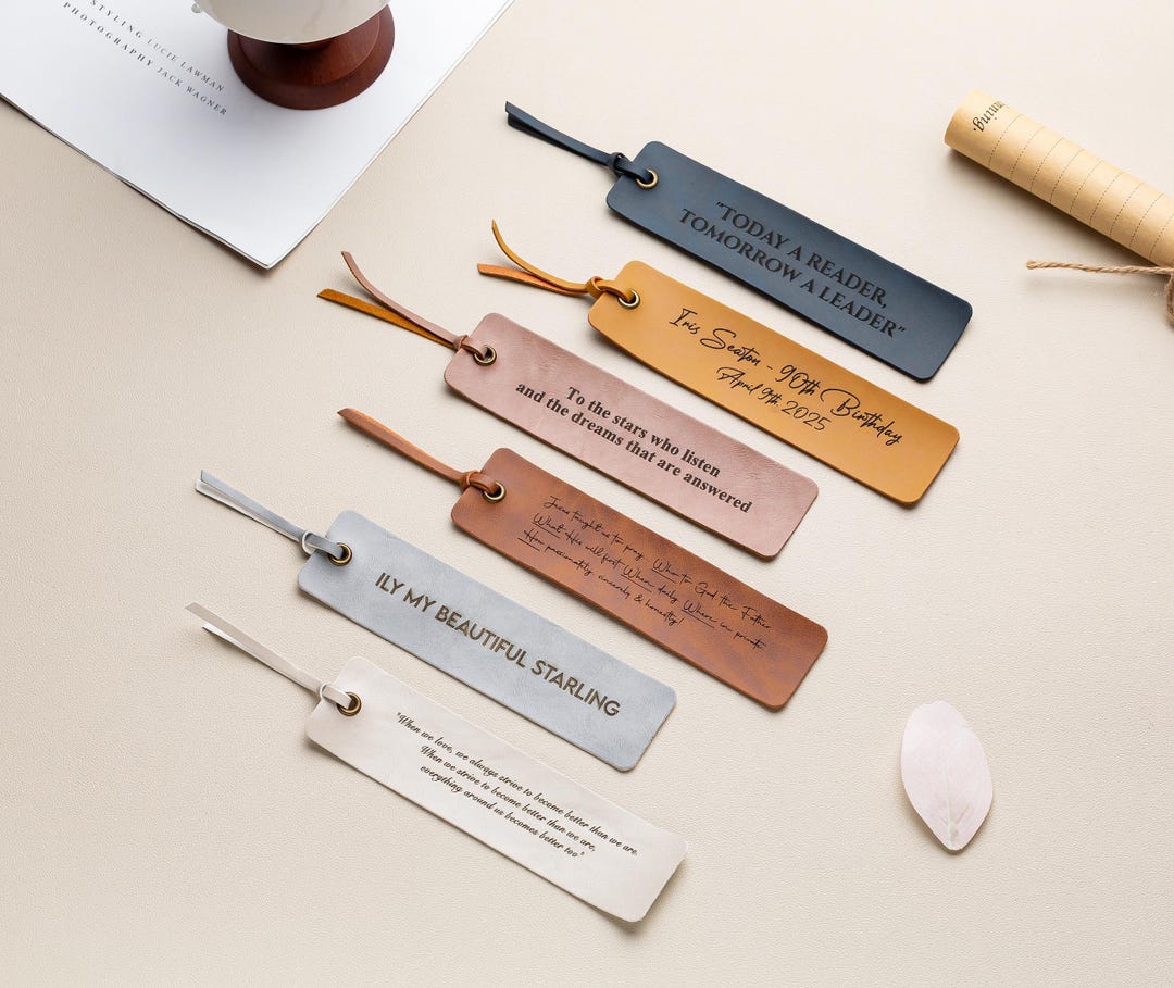 Custom Name Bookmark,leather Bookmark,library Bookmark,personalized ...