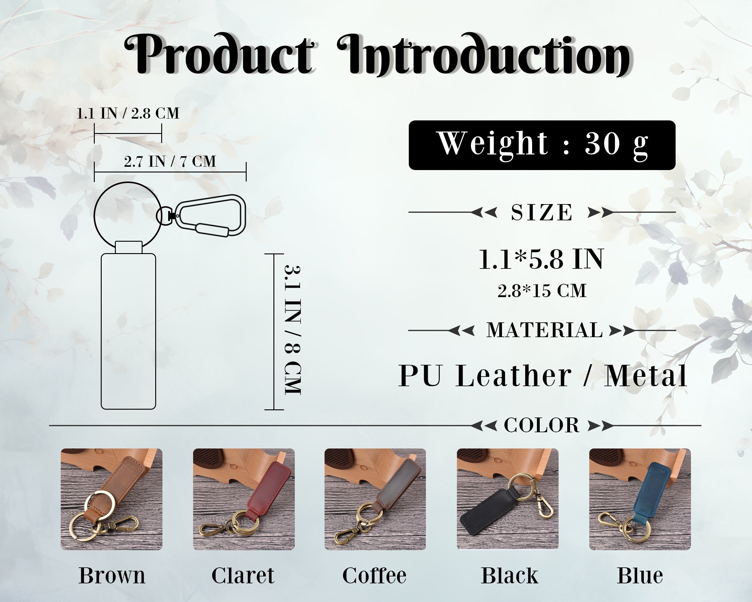 Personalized Name Keyring,leather Keyring,birthday Gift Men,engraved ...