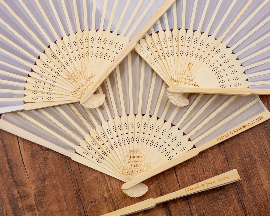 10PCS Custom Hand Fan,wooden Wedding Fan,bulk Wedding Favors,wedding ...