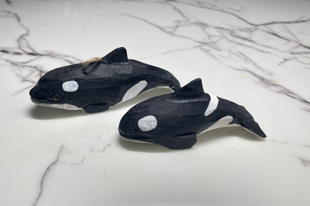 Pure Handmade Wood Carving, Tiger Whale Statue, Christmas Gift ...