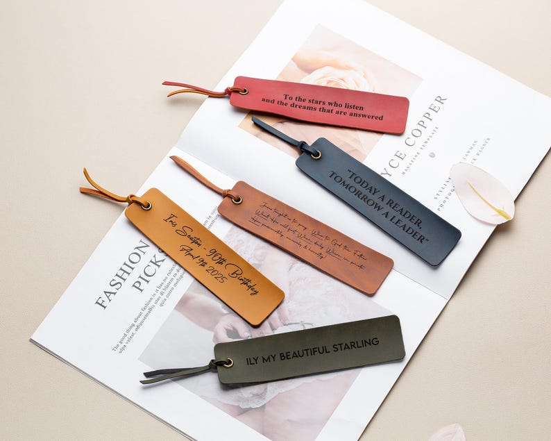 Custom Name Bookmark,leather Bookmark,library Bookmark,personalized ...