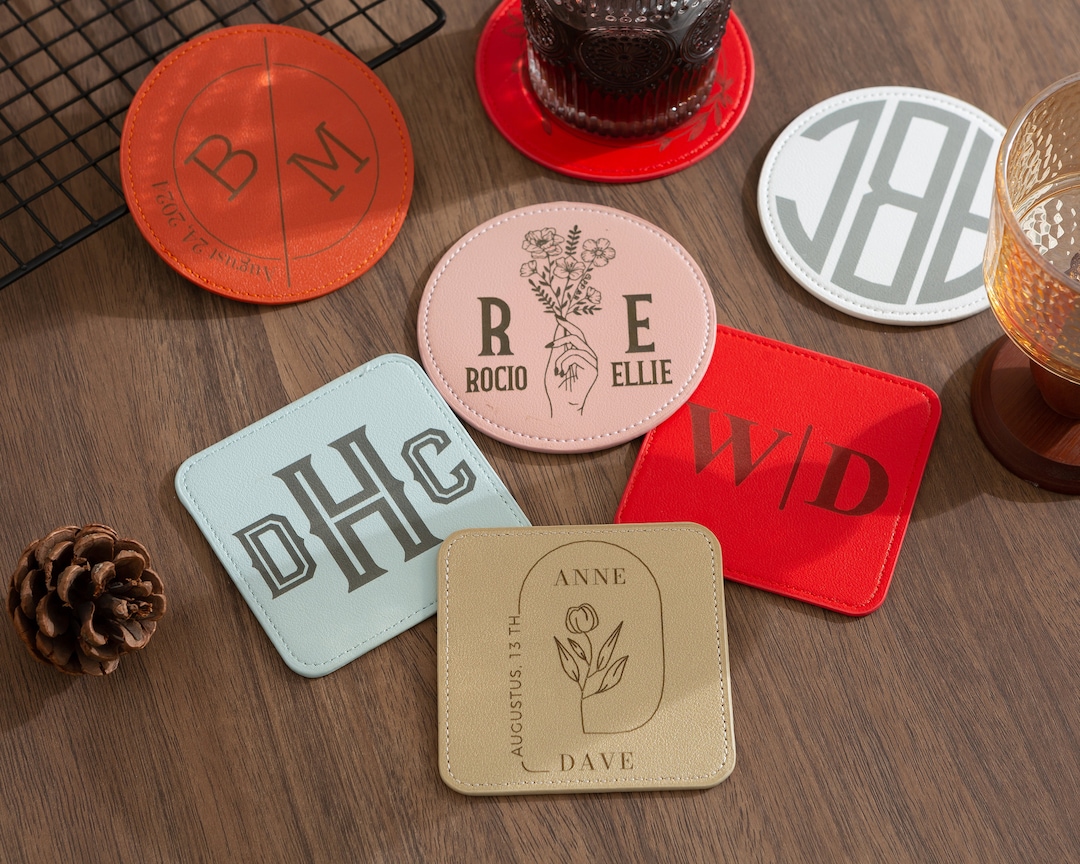 Custom Coasters,wedding Coaster,monogram Coaster Set,new House Gift ...