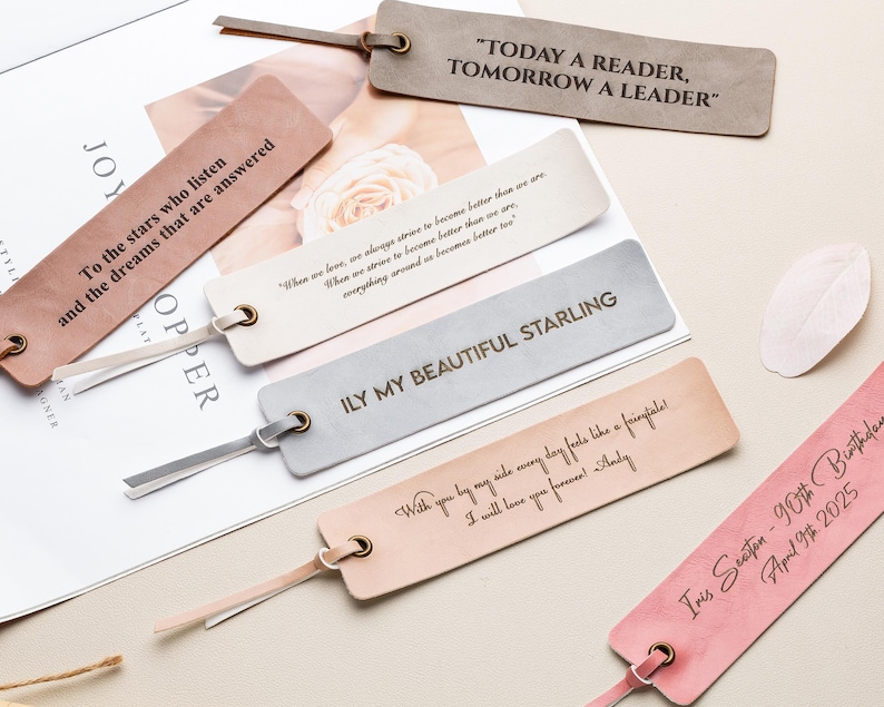Custom Name Bookmark,leather Bookmark,library Bookmark,personalized ...