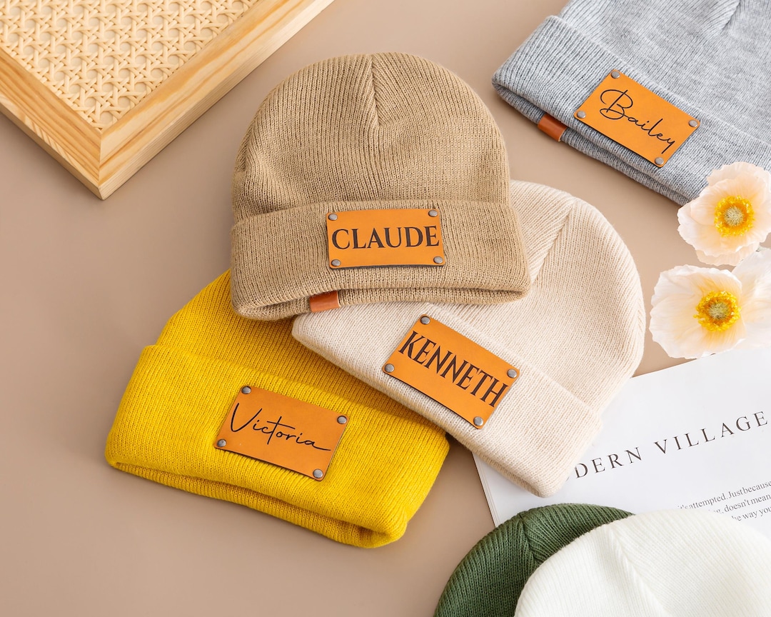 Personalized Tag,tags for Knitted Hats,leather Tags With Rivets,custom ...