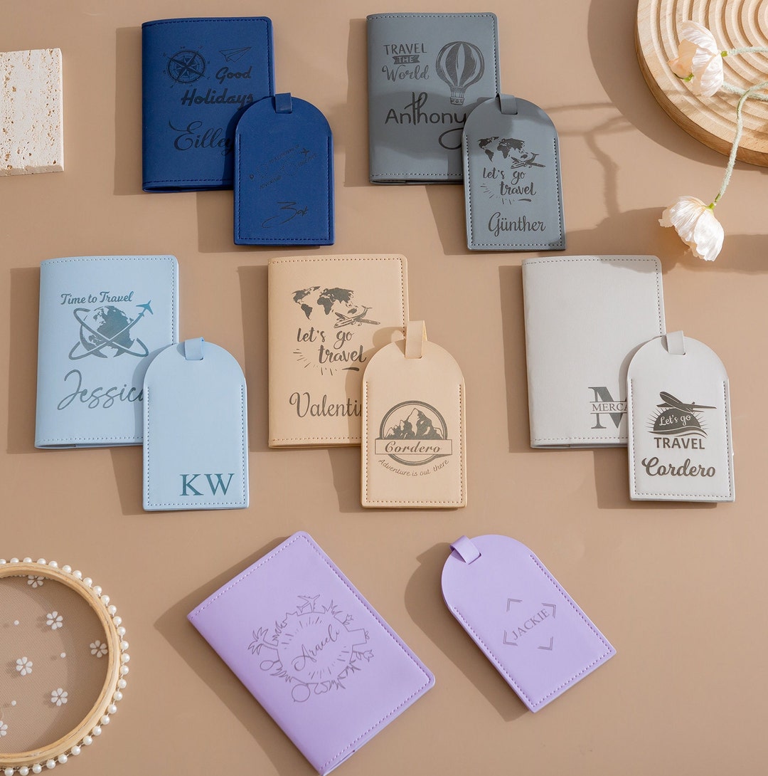 Custom Luggage Tag,passport Holder and Luggage Tag,bride Gift ...