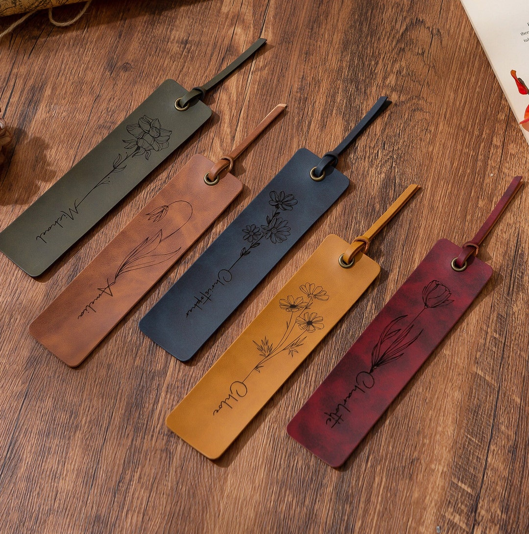 Custom Book Mark,leather Bookmark,library Bookmark,personalized Gifts ...