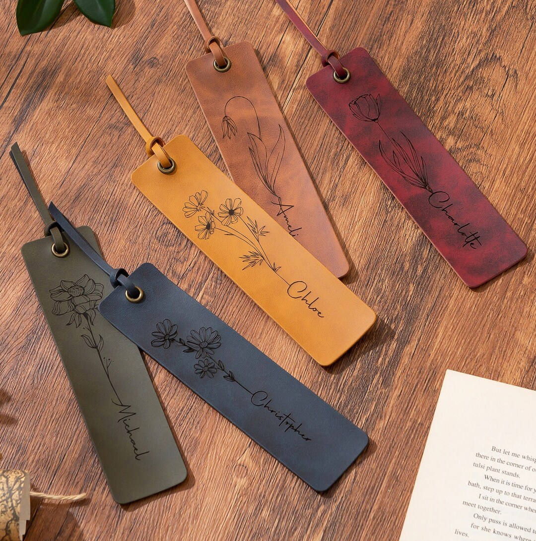 Personalised Bookmarks,leather Bookmark,personalized Gifts,custom ...