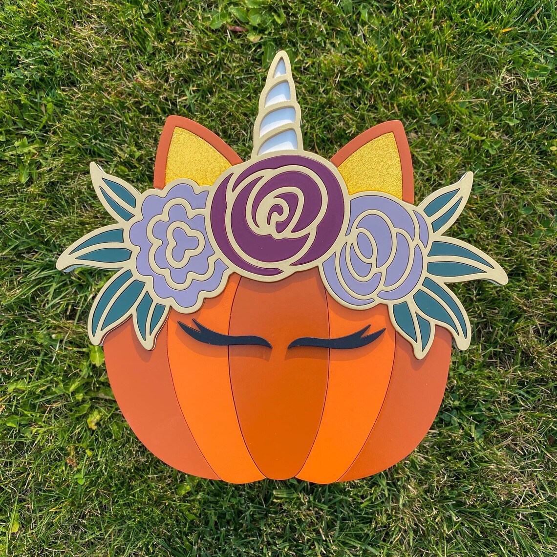 Floral Kittycorn SVG FILE - Etsy