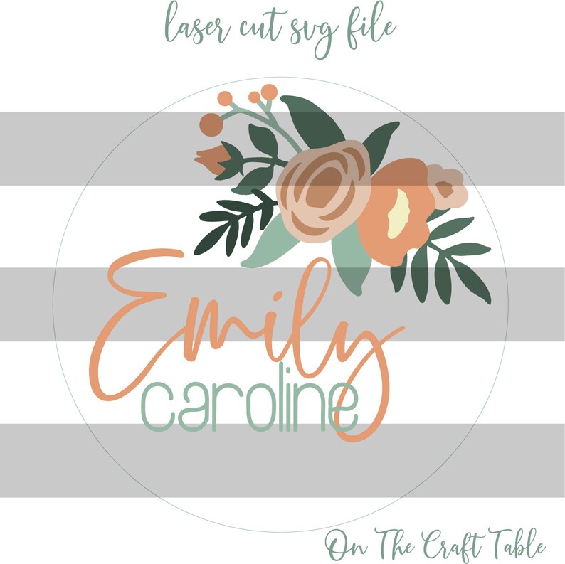 Emily Florals SVG FILE - Etsy