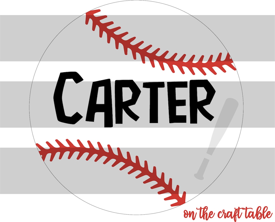 Carter Baseball SVG FILE - Etsy