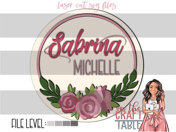 Sabrina Single Line Cut Floral SVG File extensive - Etsy
