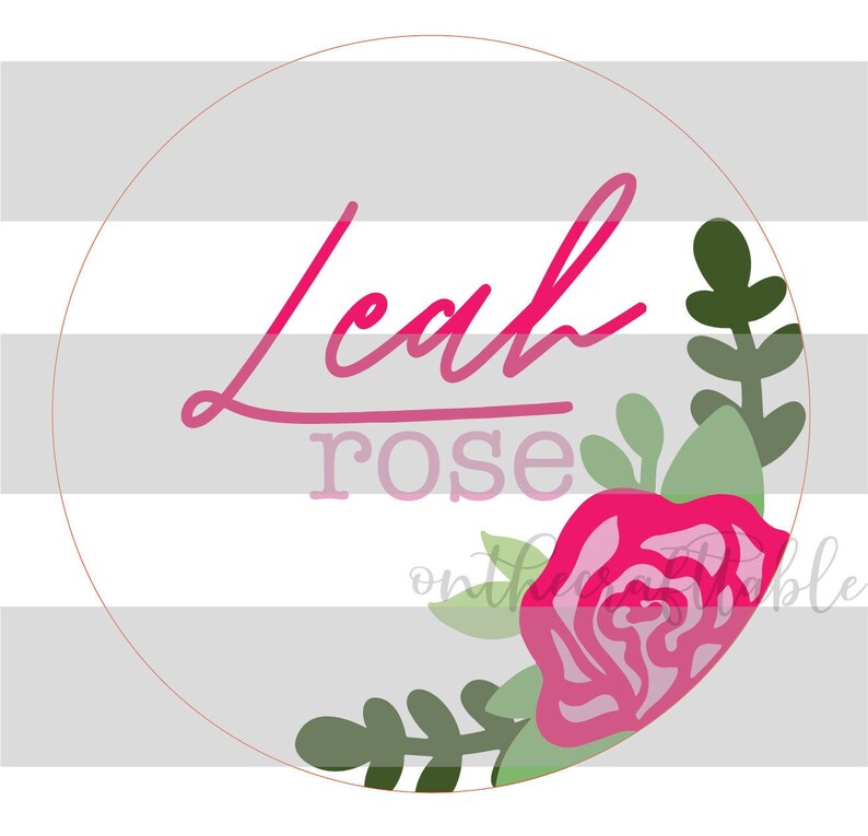 Leah Rose Floral SVG File - Etsy