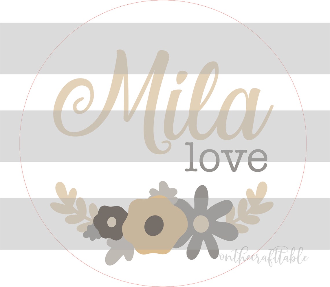 Mila Love Floral SVG FILE - Etsy