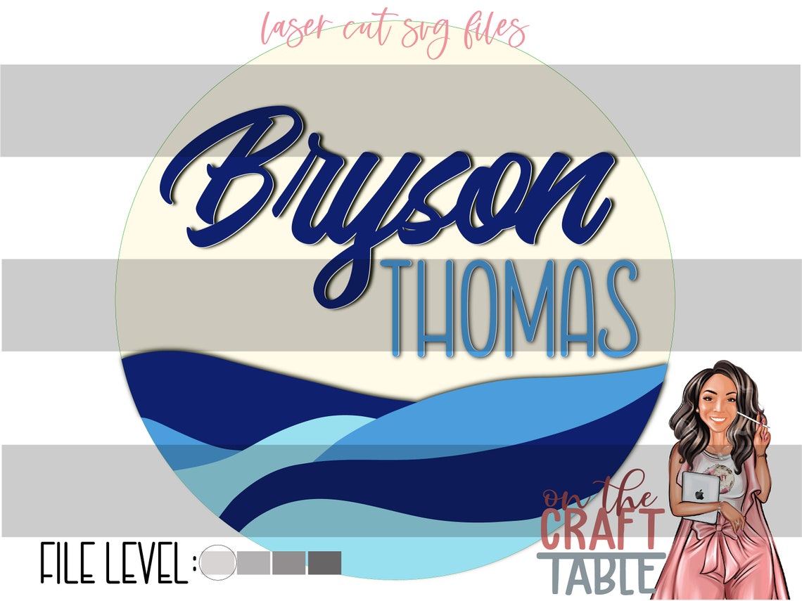 Bryson Waves SVG File - Etsy