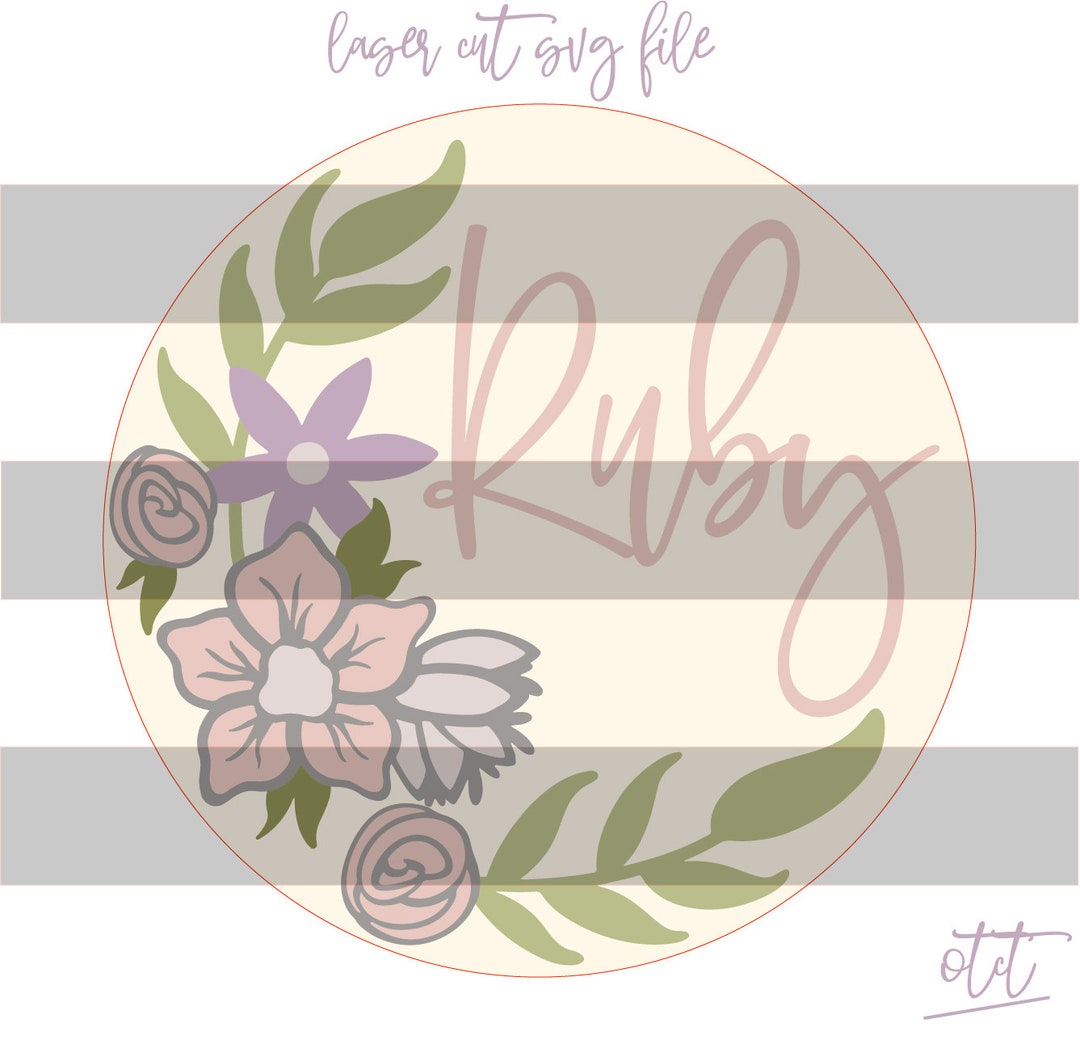 Ruby Florals SVG FILE - Etsy