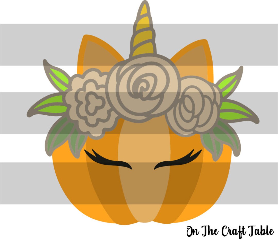 Floral Kittycorn SVG FILE - Etsy