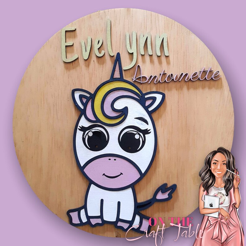 Abigail Unicorn Version 1 SVG File - Etsy