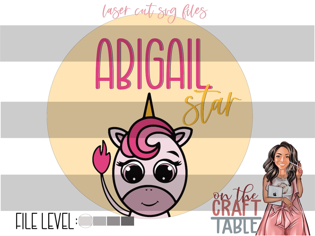 Abigail Unicorn Version 2 SVG File - Etsy