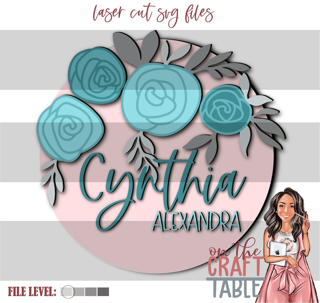 Cynthia Floral SVG File - Etsy