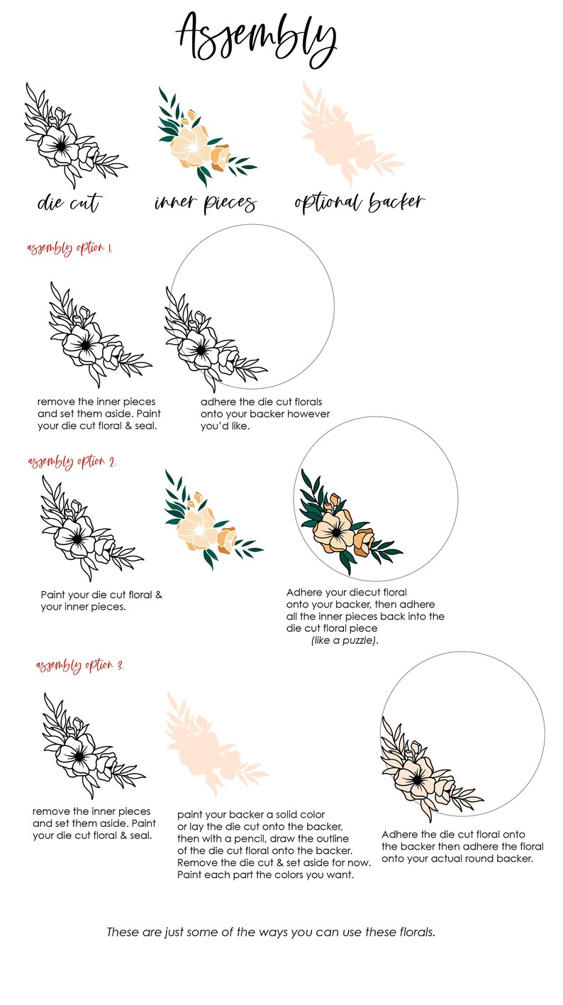 Nadia Floral SVG File/glowforge/laser Cut File - Etsy