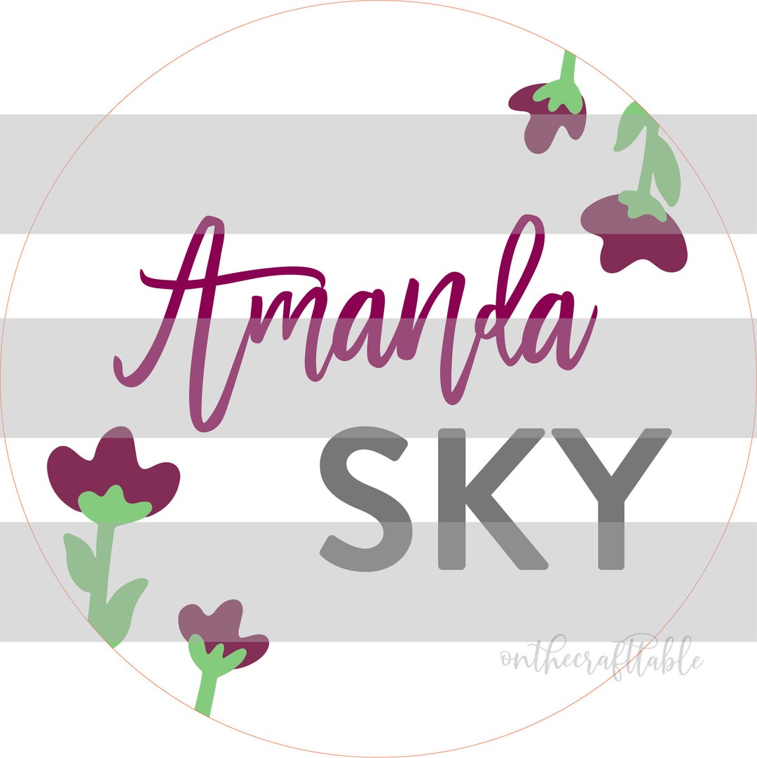 Amanda Sky Floral SVG FILE - Etsy