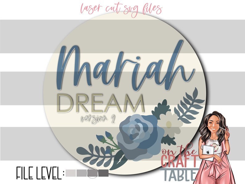 Mariah Florals V2 SVG File/glowforge/laser/file/nursery - Etsy