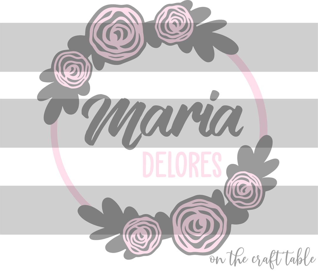 Maria Floral SVG File - Etsy