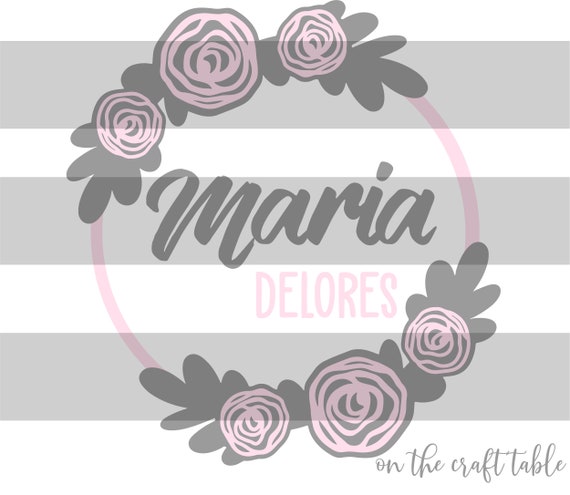 Maria Floral SVG File - Etsy Canada