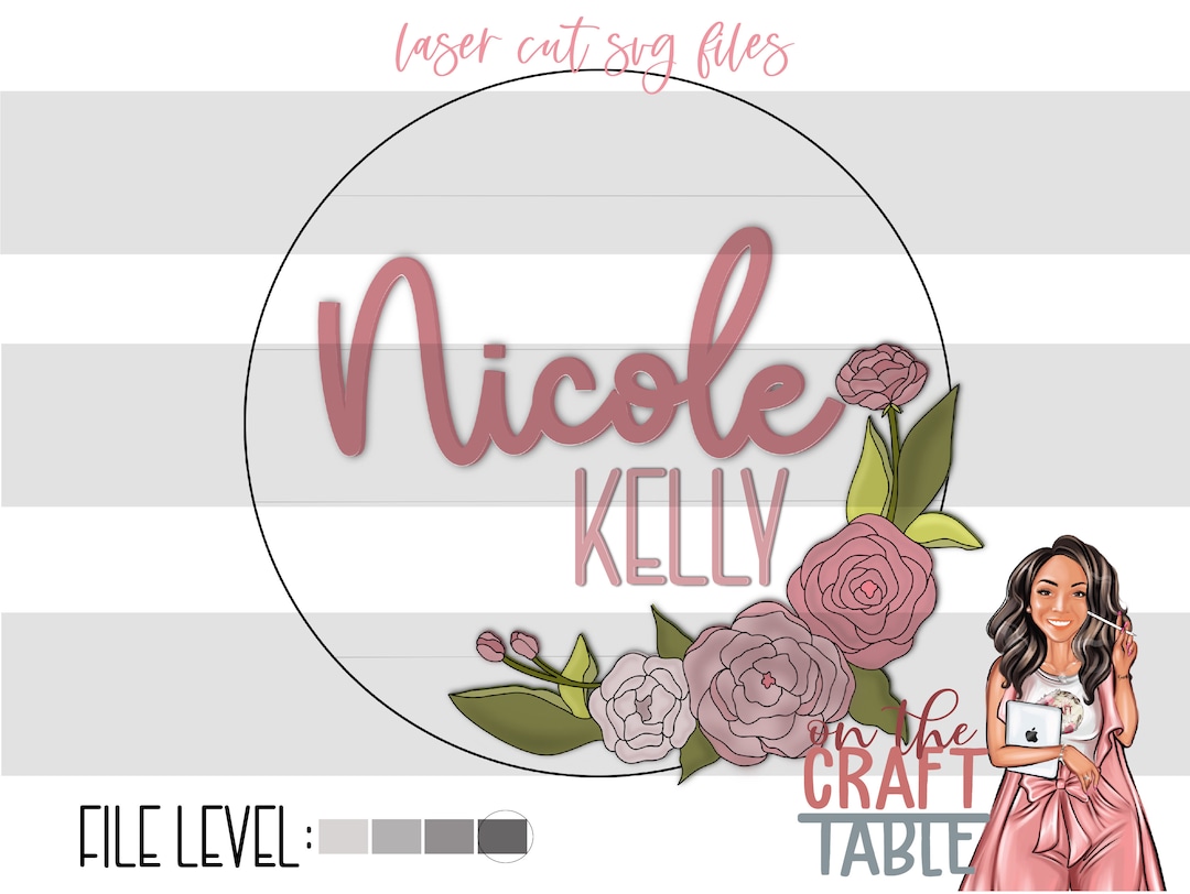 Nicole Floral SVG File - Etsy