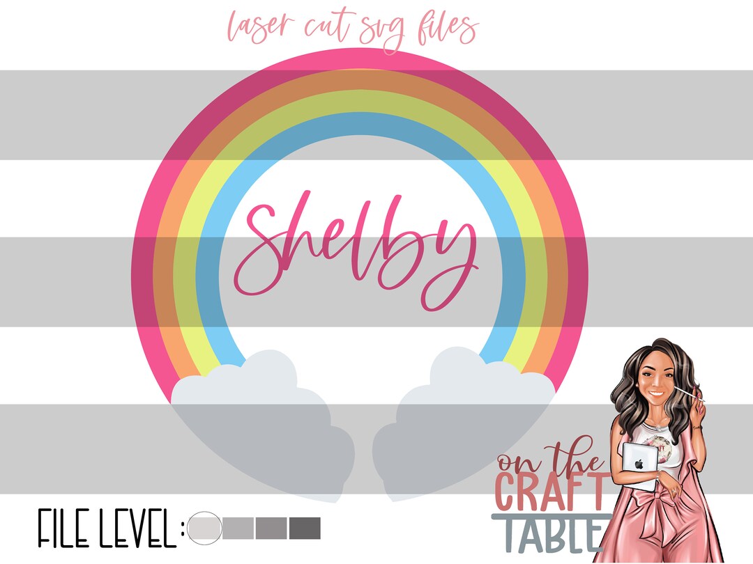 Shelby Rainbow SVG File - Etsy