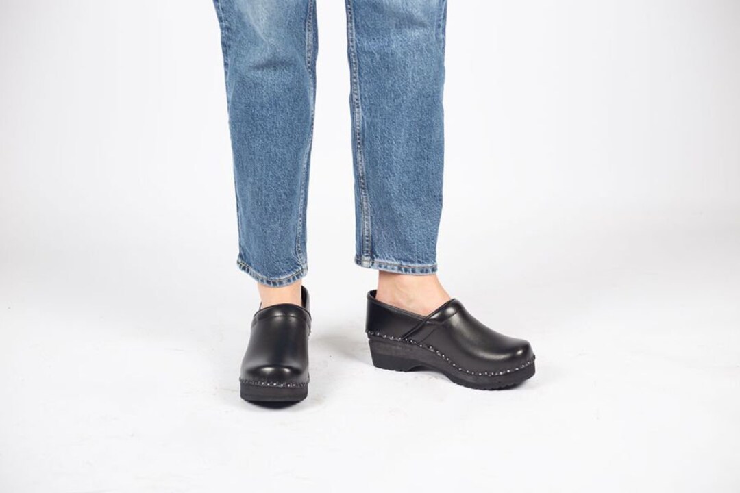 Closed Back Clogs in Black, Clog Shoe With Heel Cap, Van Gogh From ...