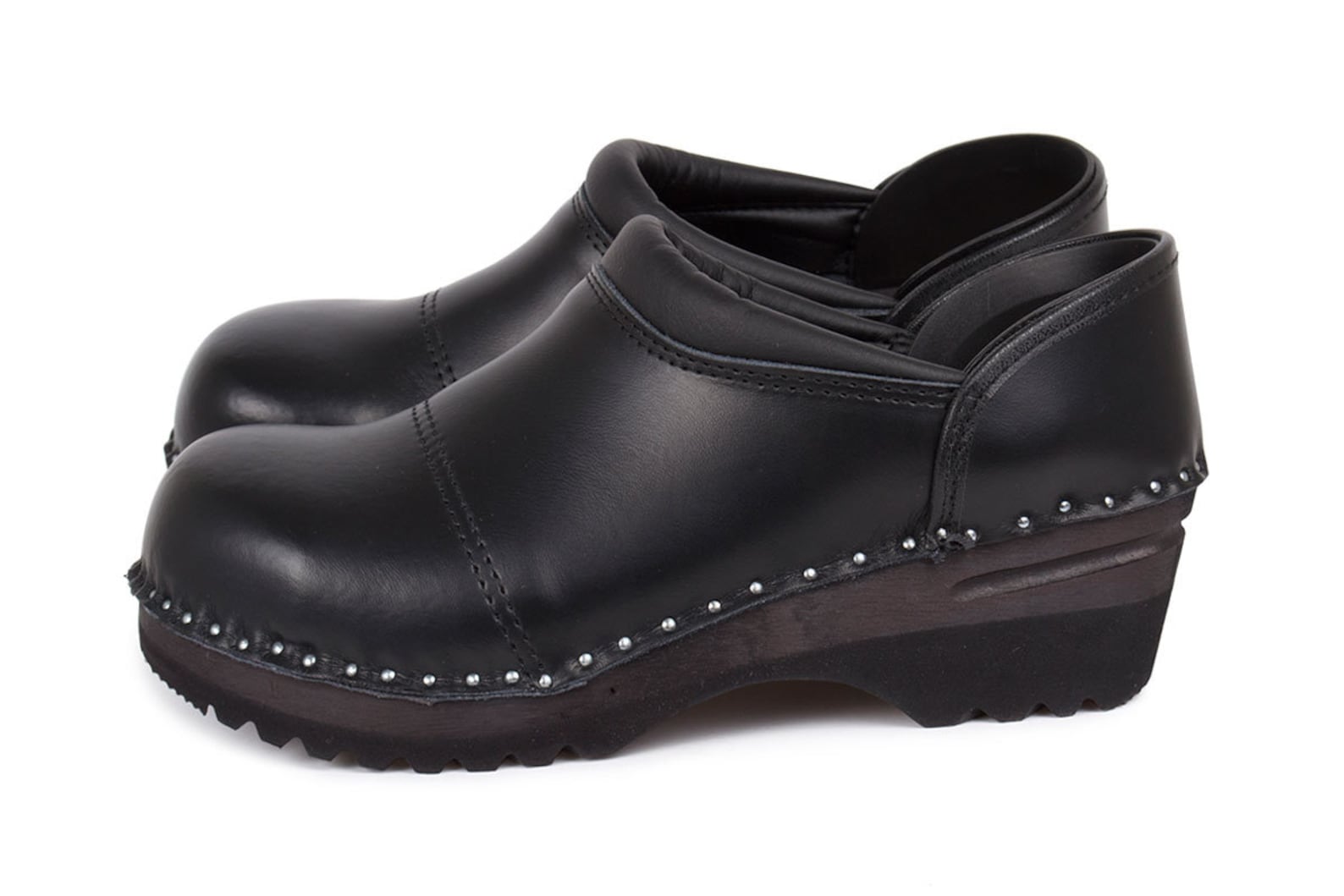 Swedish Closed Back Clogs / Picasso Black Leather Clog / Clog | Etsy