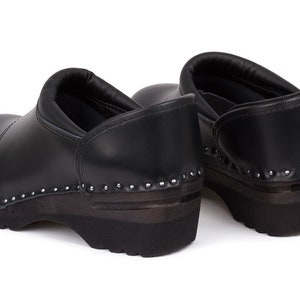 Swedish Closed Back Clogs / Picasso Black Leather Clog / Clog Shoes ...