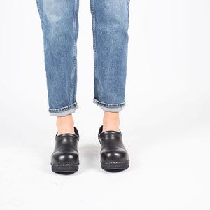 Swedish Closed Back Clogs / Picasso Black Leather Clog / Clog Shoes ...
