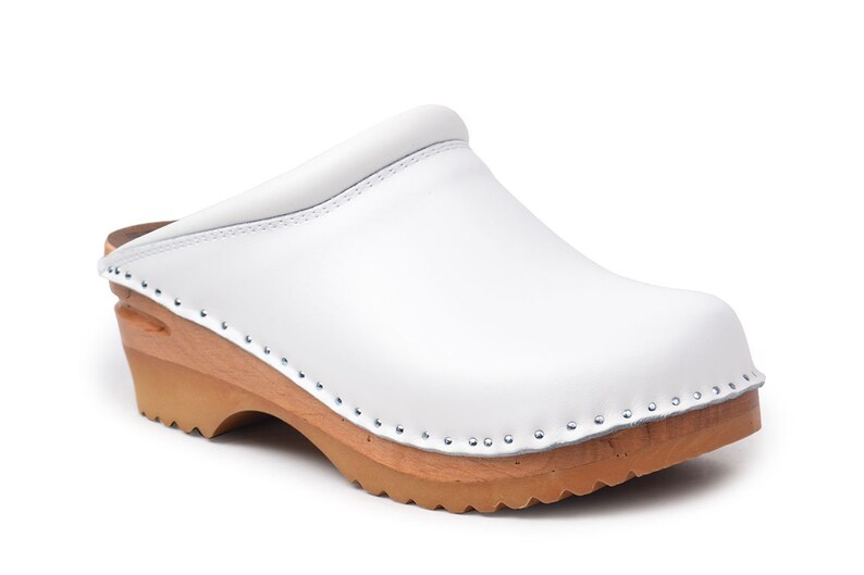 Swedish Classic Clogs Rembrandt White Leather Working Clogs - Etsy