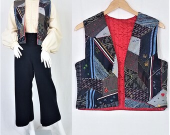 Quilted Patchwork Vest - Etsy